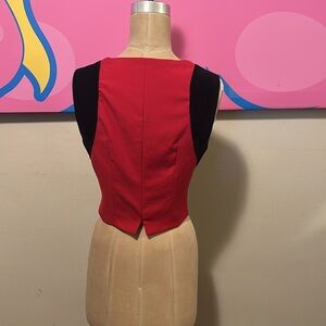 Jackets & Coats | Moschino Red Wool Question Mark Vest | Poshmark
